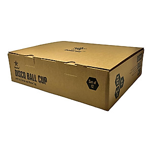 Bolaras Silver Disco Ball Cups (12 Pack) with Name Tags, Lids, and Straws, Cocktail Cup for Bachelorette Party Decorations, Disco Ball Cup for Parties Bulk, Glass for Vacation