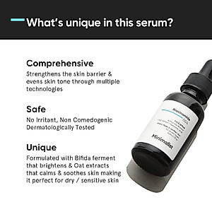 Minimalist 5% Niacinamide Face Serum for Clear Glowing Skin | With 1% Hyaluronic Acid for Hydration | Pore Minimizer for Face | Clears Acne Marks & Blemishes | For Women & Men | 1 Fl Oz / 30 ml