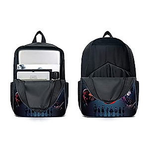 Demon Slayer Backpack Teens Anime laptop School Knapsack Toddler Travel Bag Outdoor Set of 3 (Style 10)