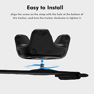 AMVR 5-Pcs Full Body Straps for HTC Vive VR Tracker/Tracker(3.0) - Adjustable Waist Belts, Wrist Band Accessories (Tracker Sold Separately)