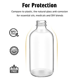 Tecohouse Glass Spray Bottles 4 OZ, Empty Small Spray Bottles 2 Pack for Essential Oils, Cleaning Solutions, Plants, Hair Mister, withDurable Nozzle, Labels, Funnel, Pipettes Clear