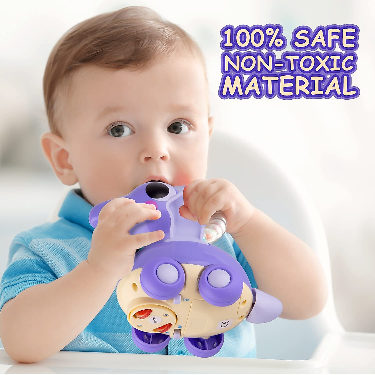 Kidpal Baby Toys 18 to 24 Months, Toys for 2 Year Old Boys Girls with Light and Music, Touch & Go Crawling Toys for babies18-24months, Baby Toys 18 Months, Gifts Toys for Age 2 Toddler