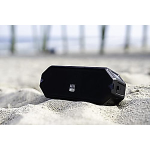 Altec Lansing HydraJolt Wireless Bluetooth Speaker, Waterproof Portable Speakers with Built in Phone Charger and Lights, Everything Proof Outdoor, Shockproof, Snowproof, 16 Hours Playtime (Black)