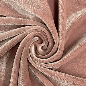 Princess Old Rose-B Polyester Spandex Stretch Velvet Fabric for Bows, Head Wraps, Top Knot, Scrunchies, Clothes, Costumes, Crafts - 10001