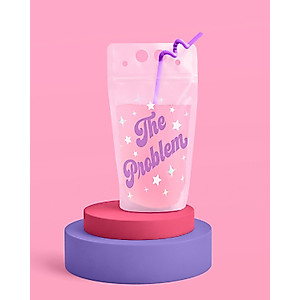 xo, Fetti Bachelorette Party Drink Pouches - 14 pcs | Bach Party Cups, Bridesmaid Names Decorations, Maid of Dishonor Favors, Wife of the Party