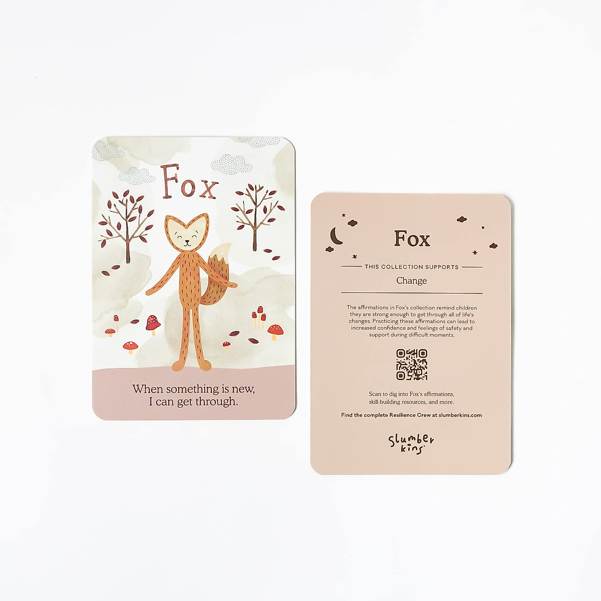 Slumberkins 14" Fox Kin, Affirmation Card, & Storybook Set | Supports Changes, Coping Skills & Transitions | Social Emotional Development | Soft Plush Animal Gift Set for Toddlers & Preschoolers