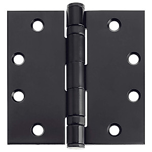Nuk3y Commercial Grade Ball Bearing, Removable Pin Door Hinge 4-1/2 x 4-1/2-3- Pack (Oiled Rubbed Bronze)