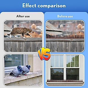 Bird Spikes,20 Pack Bird Deterrent Spikes for Outside,Bird Spikes for Outside Used Outdoors to Repel Birds, Squirrels, and Raccoons. Deterrents Used on Fences, Roofs, and Walls to Keep Birds Away