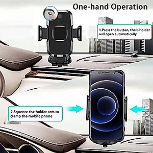 3 in 1 Car Phone Holder Mount for Dashboard Windshield Air Vent fit for Moto G Stylus(2023 2022 2021 2020/5G),Motorola G Power(2023 2022 2021),Edge 30 Fusion/Edge+/Thinkphone/G Play/G Pure/Fast,Z4 Z3