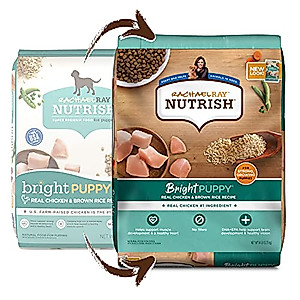 Rachael Ray Nutrish Bright Puppy Premium Natural Dry Dog Food, Real Chicken & Brown Rice Recipe, 14 Pounds (Packaging May Vary)