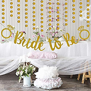 Gold Glitter Bride to Be Banner Bridal Shower Banner Bride to Be Sign for Bridal Shower Wedding Engagement Bachelorette Party Decor