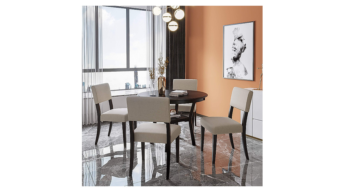 LCH 5-Piece Espresso Dining Set with Chairs