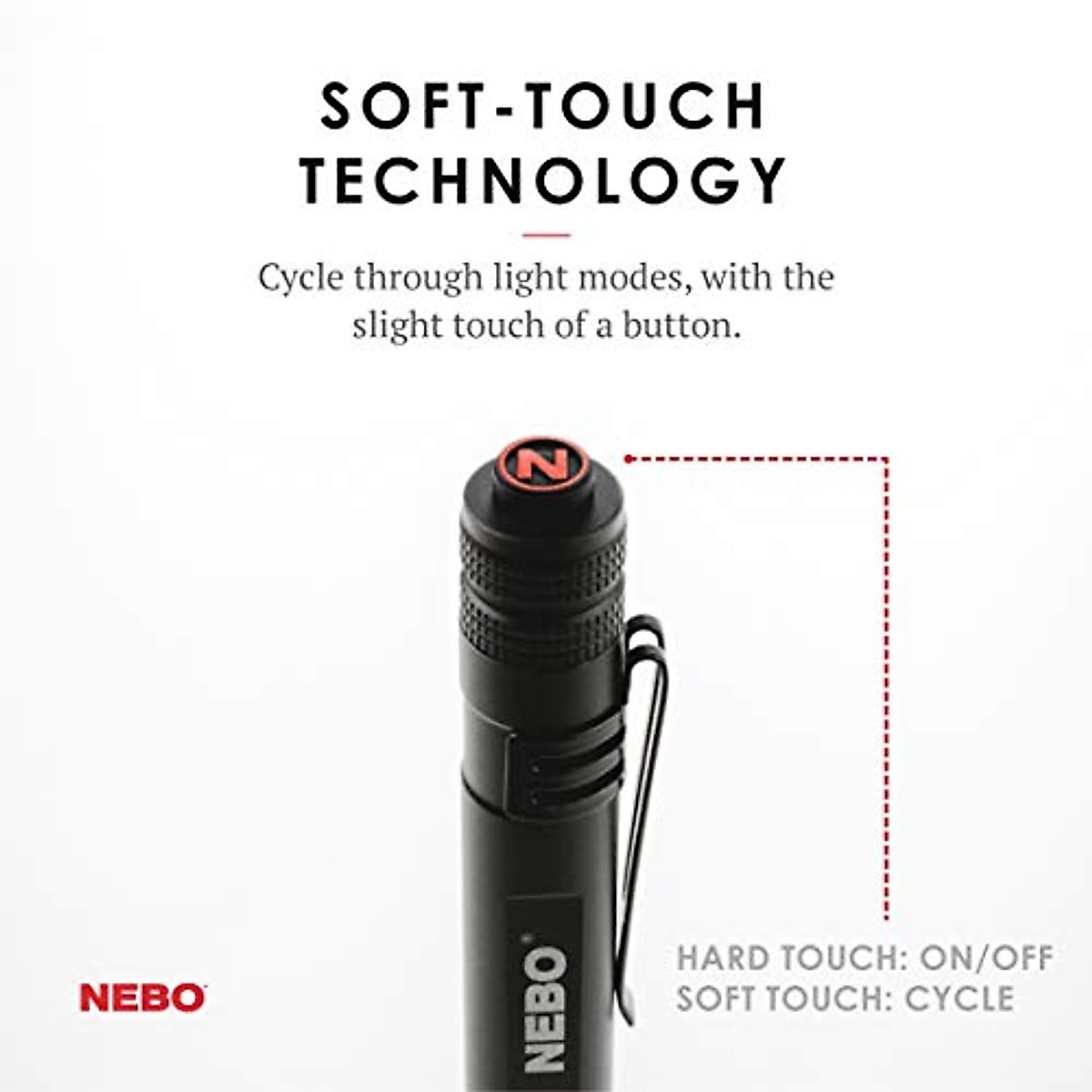 NEBO Rechargeable Pen Light Flashlight 360-Lumens Inspector Flashlights Features Flex Power, Meaning it can be Operated by The Included Rechargeable Battery or by 2X AAA Batteries