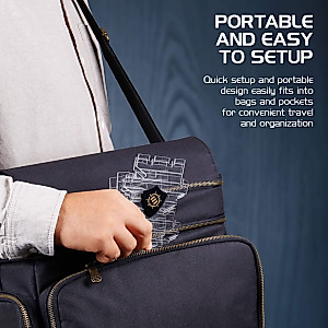 ENHANCE Dice Tower Dice Tray for Tabletop RPG Games - Portable Dice Roller with Castle Tower Design, Roll Up to 14 Standard Dice at Once - Etched Castle Rolling Tray Tower Great for Game Nights