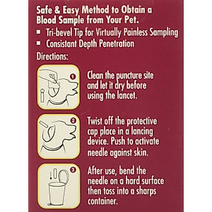 Advocate PetTest 21G Twisttop Lancets - 50 per Box