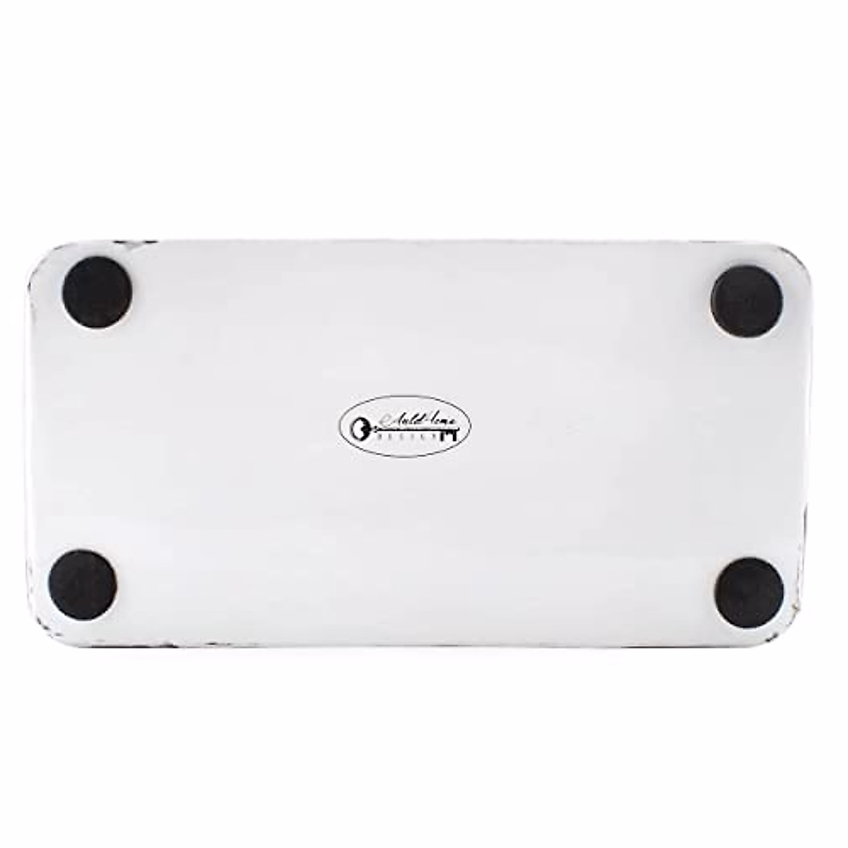 AuldHome White Enamel Trash Can, Rustic Farmhouse Wastebasket for Bathroom, Bedroom, or Office