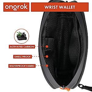 ONGROK Carbon Technology Wrist/Clutch Bag | Small Wristlet Purse, Waterproof Zipper Sealed