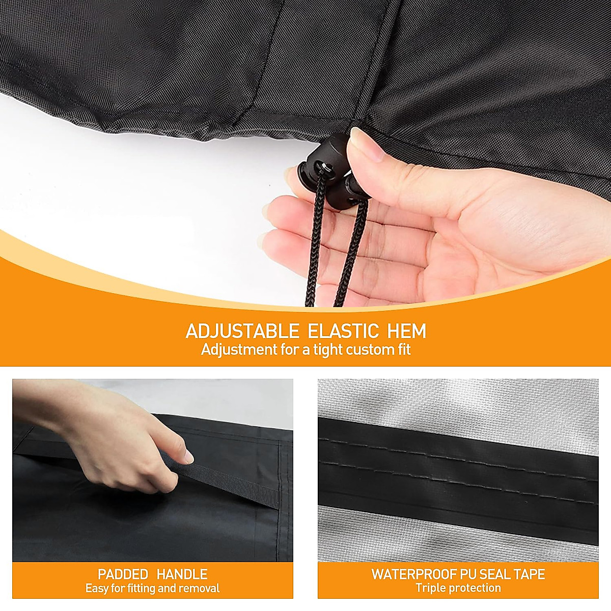 Air Conditioner Cover for Outside Units - 36x36x39 inches, Central AC Winter Covers for Outside, Waterproof Anti-Hail Windproof Design