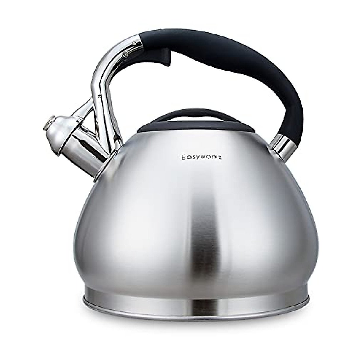 Easyworkz Whistling Stovetop Tea Kettle Food Grade Stainless Steel Hot Water Tea Pot With Loud Whistle,3.1 Quart(3.0l)