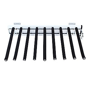 Pull Out Trouser Rack Closet Pants Hanger 9 Arms Slide Out Pants Storage Holder,Steel Closet Organizer Rack for Pants 18.11x12.83in，Right Side Mount