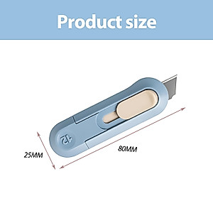 YAFIYGI 2 PCS Box Cutter Utility Knife Retractable Letter Opener Cute Sharp Cartons Cardboard Cutters Small and Aesthetic Razor Knife Smooth Mechanism Ideal for Office and Home Use Bulk Boxcutter Set