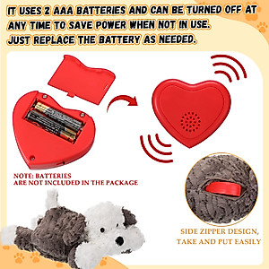 Liliful 2 Pack Puppy Heartbeat Toy Stuffed Puppy for Sleep Aid Plush Animals Dog Toy with Beating Heart Relief Separation Anxiety Training Behavioral