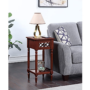 Convenience Concepts French Country Khloe Deluxe 1 Drawer Accent Table with Shelf, Blue