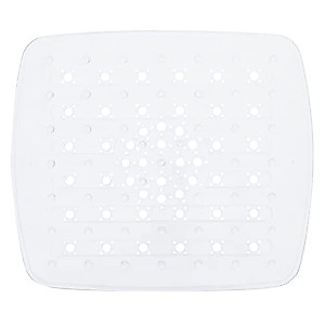 Home Basics Sink Mat, 13" x 11" x .75", Clear