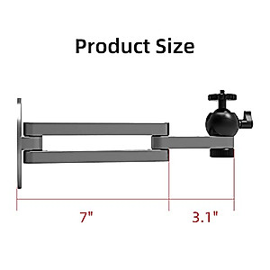 Blanou Foldable Projector Wall Mount Aluminum Alloy Adjustable Projector hange Universal Porjector Mount Projectors Bracket with 360 Rotating