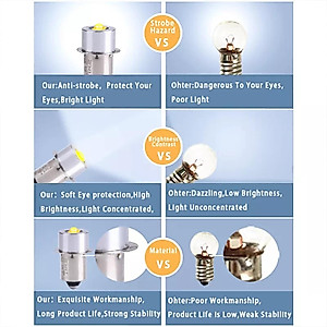 1PC P13.5S Mag Light LED Bulb 3-6 C&D Cells Torch Flashlight LED Converter 6V White 12V 3V 9V 18V White/Warm 24V 4.5V