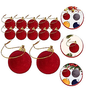 NOLITOY 24 pcs Christmas Balls Christmas Ball Ornaments Christmas Tree Decoration Christmas Decor Felt Christmas Ornament Balls Xmas Tree Hanging Balls Ball Ornaments for Xmas Tree Pendant