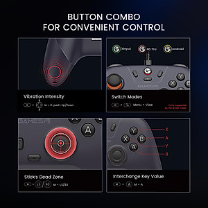 GameSir Nova Lite 2.4g Wireless Controller for Windows PC, iPhone, Android, Switch & Steam Deck, Bluetooth Controller Gamepad with Hall Effect Trigger,Turbo,Rumble Vibration (Nova Lite Purple)