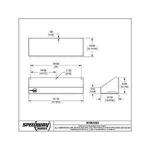Fixed Racing Jack Stand Storage Bin, Aluminum, 31 Inch X 10 Inch