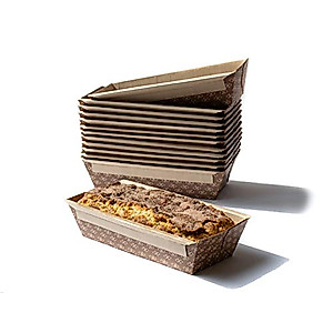 JA Kitchens Disposable Bread Loaf Pans for Baking - 7 x 3.5 x 2 Inches - Medium Kraft Paper Bread Pan - SET of 32