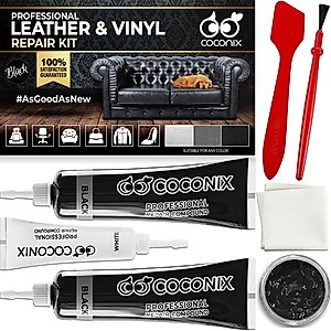 COCONIX Leather Care PRO Professional Black Leather & Vinyl Repair Kit