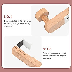 Cabilock 4 pcs Robes Clo Organizer Clothes and Glass Wooden Wall Wood Frameless Bathroom Racks or Hats Shower Metal Door Over Mounted Towels, Hooks Entryway Jackets Multifunctional Kitchen