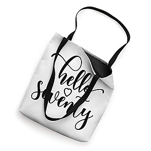 70th Birthday, For Women, Hello Seventy, 70 Years Old Cute Tote Bag