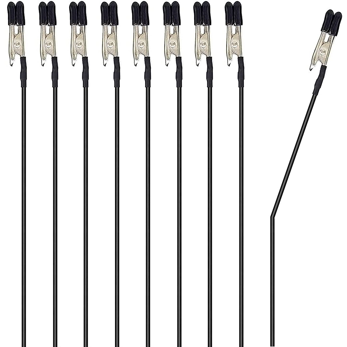 20 Pack Bendable Model Painting Alligator Clip Stick with Rubber Tips,Metal Wire Clamps Long-Tailed Clasp for Airbrush Hobby Model Parts