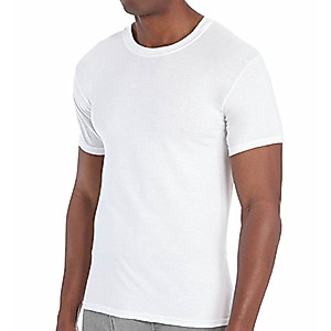 Hanes Ultimate Comfort Fit Undershirt, Men’s Crewneck Stretch-Cotton T-Shirt, 6-Pack