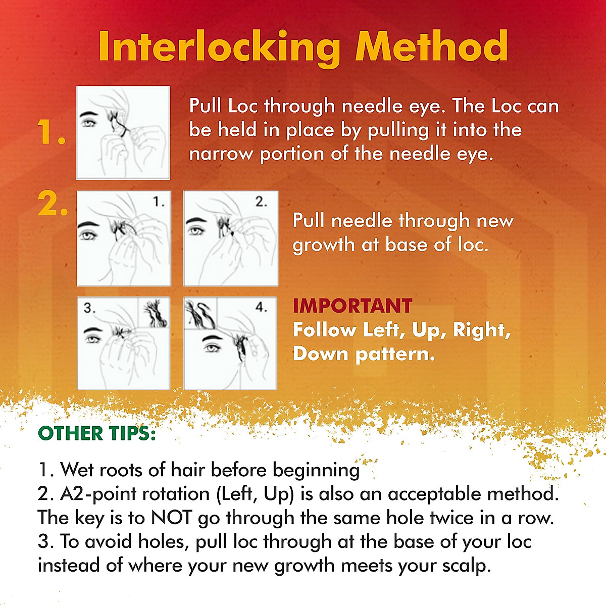 Interlocking Tools for Locs | Sisterlock and Dreadlocks Starter Kit: Tightening Accessories with Locking Needle for Small, Medium, and Large Dreads (1 Large + 1 Small Pin)