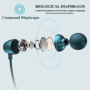 IKXO Neckband Bluetooth Headphones Noise Cancelling Headset with Mic Wireless Earbuds 5.0 CVC 8.0 Waterproof Sport Earphones for Running Driving Working Compatible