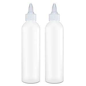 BRIGHTFROM Condiment Squeeze Bottles, 6 OZ Empty Squirt Bottle, Leak Proof - Great for Ketchup, Mustard, Syrup, Sauces, Dressing, Oil, Arts & Crafts, BPA FREE Plastic - 2 PACK (Twist Top)