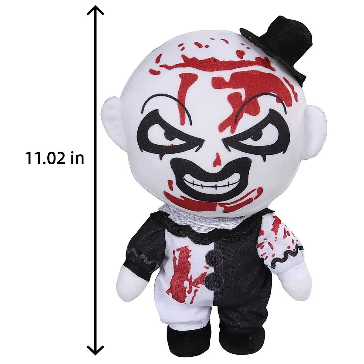 Feeriay Art Clown Plush Toy Soft Bloody Killer Art Clown Stuffed Plushie Pillow Doll for Kids Adults