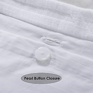 meadow park Matelasse Duvet Cover Set, King Size, 3 Pieces Pack, 100% Cotton, Pre-Washed, Soft & Cozy, Woven Jacquard Textured, Geo Design, White