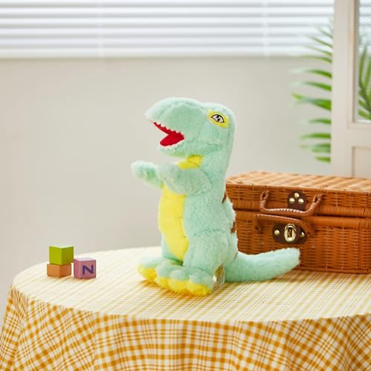 Glow Guards Light up T-Rex Dinosaur Stuffed Animal,Soft Dinosaur Plush Toy with LED Night Lights Glow in The Dark,Birthday Children's Day Gifts for Toddler Kids,14''