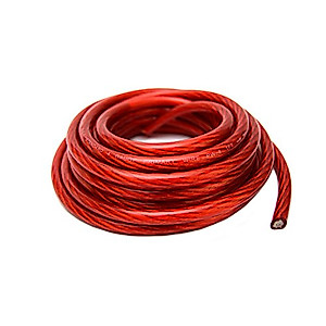 4 Gauge 25' BLACK and 25' RED Car Audio Power Ground Wire Cable 50' ft Total