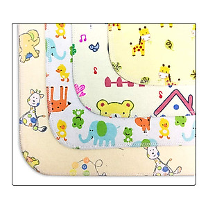 Diaper Changing Pad, Twoworld Breathable Waterproof Changing Pads Washable Resuable Diapers Liners Mats 4Pack（30X45cm）（Yellow Series）