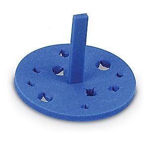 Heathrow Scientific HD2166 Polypropylene Round Floating Foam Tube Rack for 18 Tubes, Blue (Pack of 5)