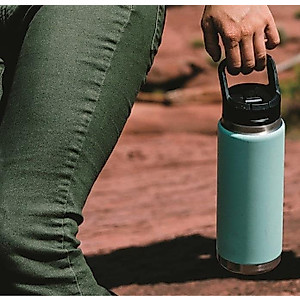 Straw Cap for YETI Rambler Bottle and RTIC Bottle, Straw Lid with 2 Straws and 2 Brushes (Offshore Blue)