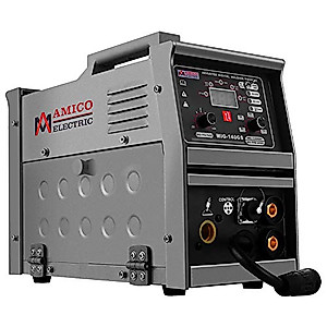 AmicoPower MIG-140GS,140 Amp MIG MAG Lift-TIG Stick Arc DC Welder,3-in-1 Multifunction,100percent Duty Cycle,Spool Gun Weld Aluminum SPG15180 and SPG15250